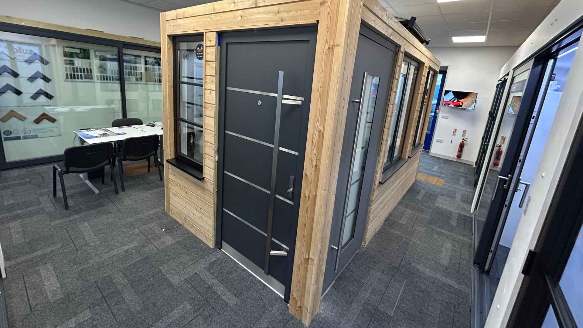 ALUNA Entrance Doors added to the Exeter Trade Aluminium Showroom